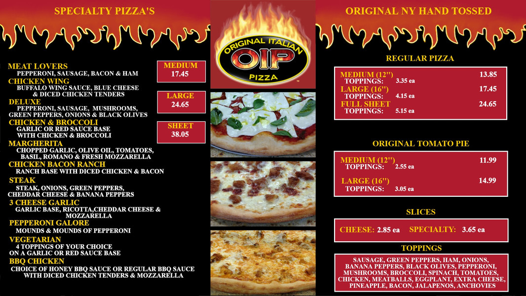 Original Italian Pizza | pizza in corning | 360 West Pulteney Street ...
