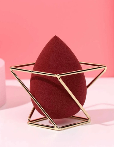 Make-up Blending Sponge with Gold Sponge Holder | Lavish Co