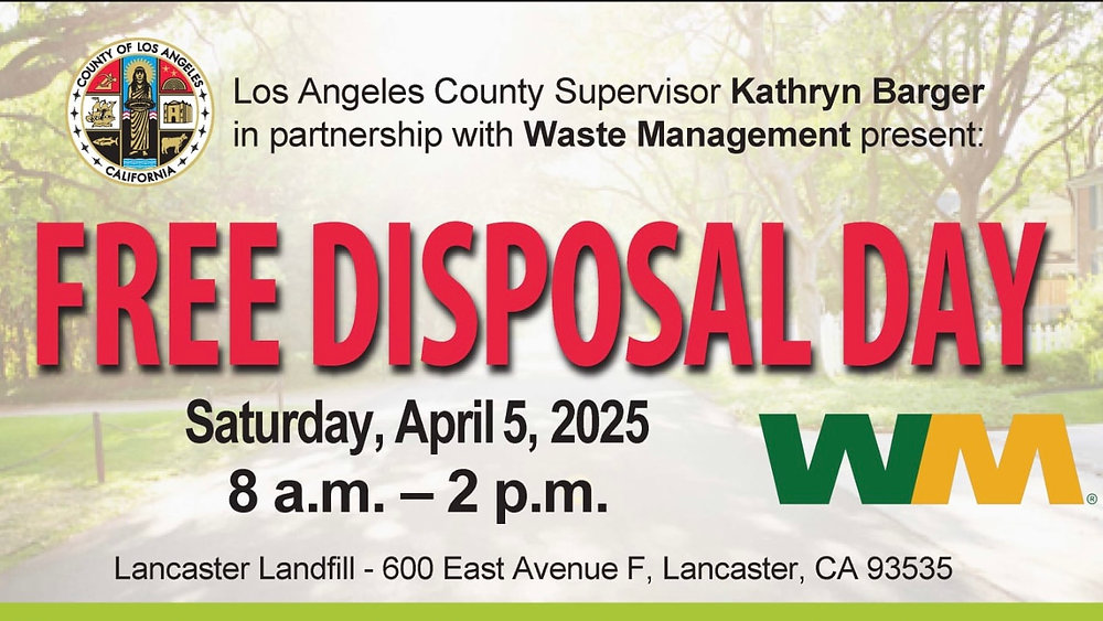Lancaster Landfill Free Disposal Day Event For Unincorporated Areas ...