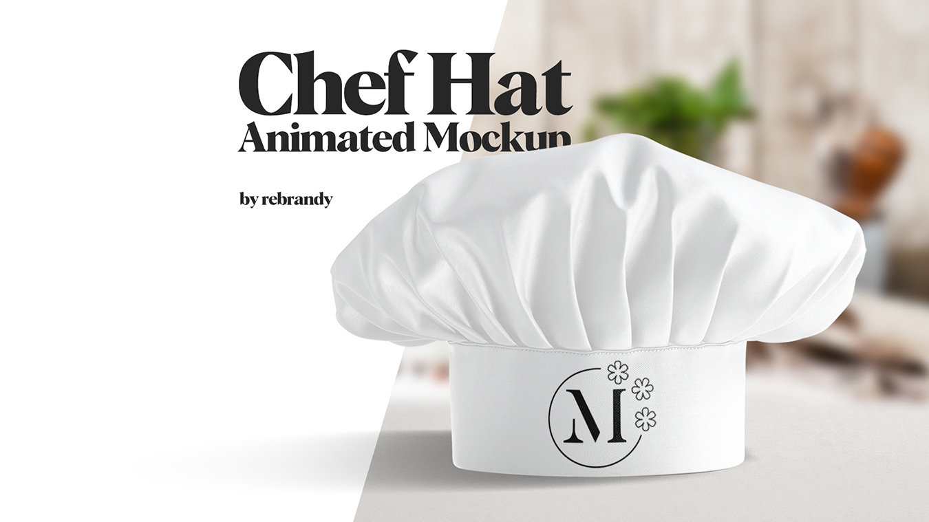 Chef Hat Animated Mockup - Mock Up by rebrandy for Photoshop, Purchase ...