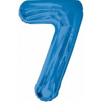 Blue Number 7 Foil Balloon | Izzys Party Shop