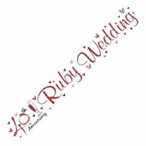 Ruby Anniversary Banner | Izzys Party Shop