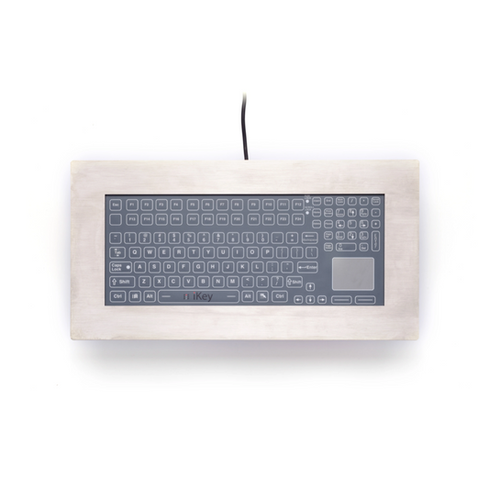Panel Mount Stainless Steel Membrane Keyboard with Touchpad