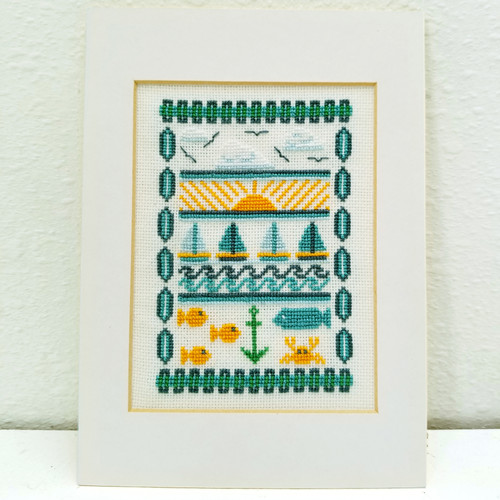Sea cross stitch pattern download ocean beach sampler pdf | The Elfin ...