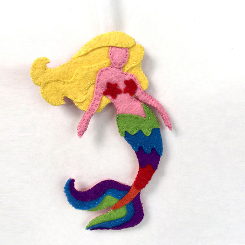 Rainbow pride felt mermaid pattern download DIY project | The Elfin Forest