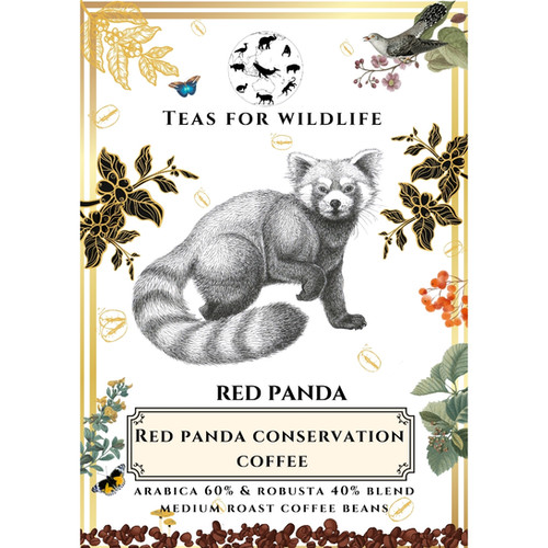 Red panda conservation Wild coffee beans 114g /28 cup of premium coffee ...