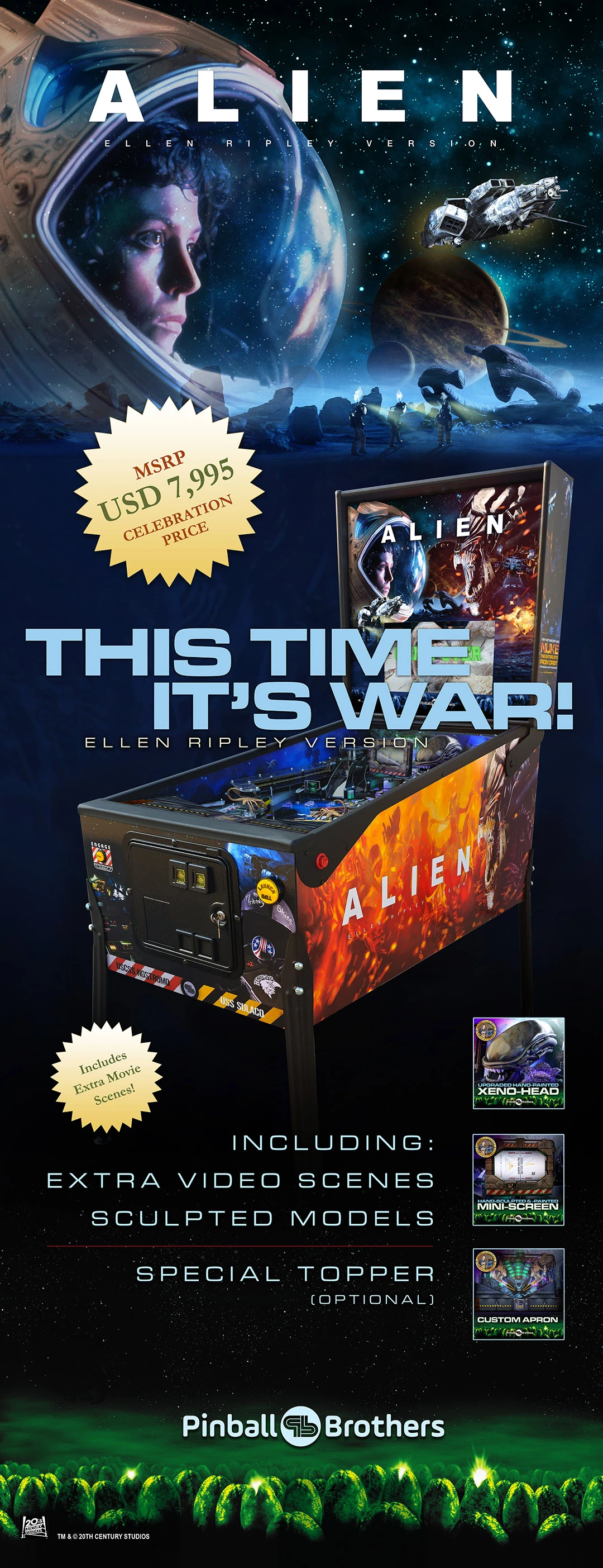 Alien Pinball - Ellen Ripley Version | Flip N Out Pinball