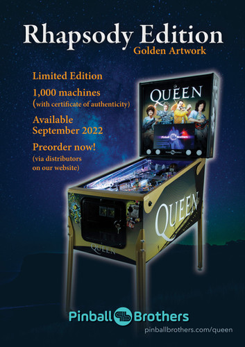 Queen Pinball Machine - Rhapsody Edition - Limited to 1000 Units | Flip ...