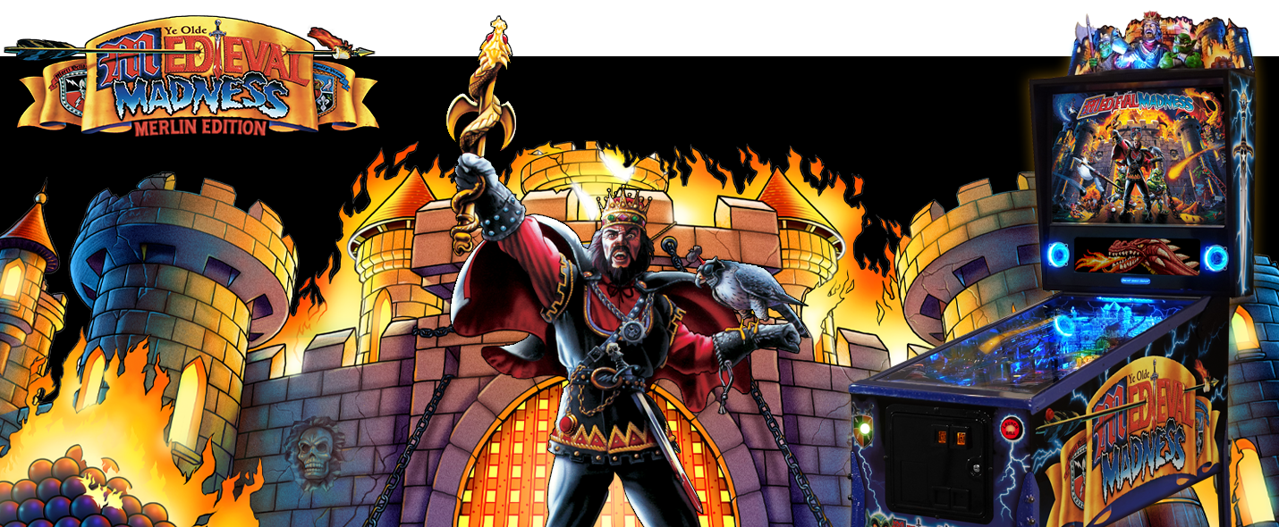 Medieval Madness Remake Pinball Machine - Merlin Edition | Flip N Out ...