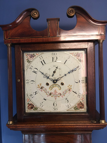 Antique Mahogany Grandfather Longcase Clock made by Hugh Hughes C1800 ...