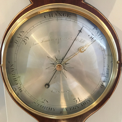 Early Mahogany 8 inch wheel Antique Barometer c1805 Lione Somalvico ...