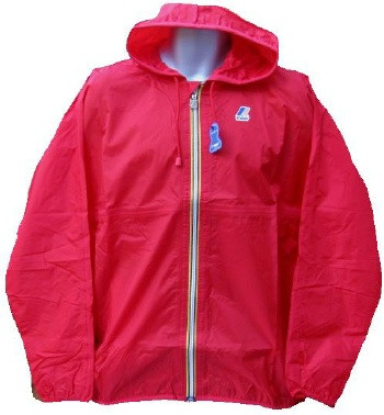 K-WAY 'CLAUDE' Hooded Rain Jacket in RED | IDENTITY-MENSWEAR