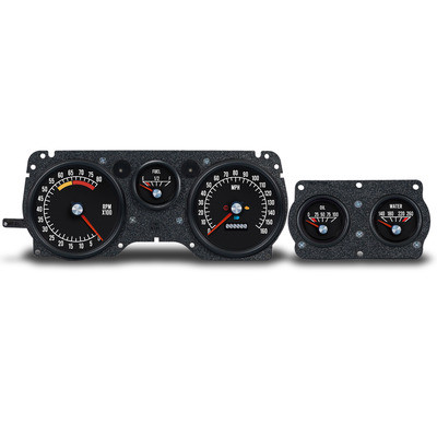 New Vintage USA Gauge Kit, Retro-Series Black Face, GM F-Body 1970-81 ...