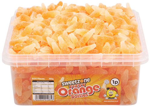 FIZZY ORANGE BOTTLES (SWEETZONE) 600 COUNT | The Pick N Mix Shop