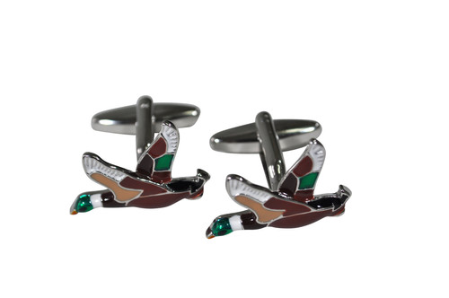 Coloured Flying Mallard Cufflinks | The Keeper's Wife