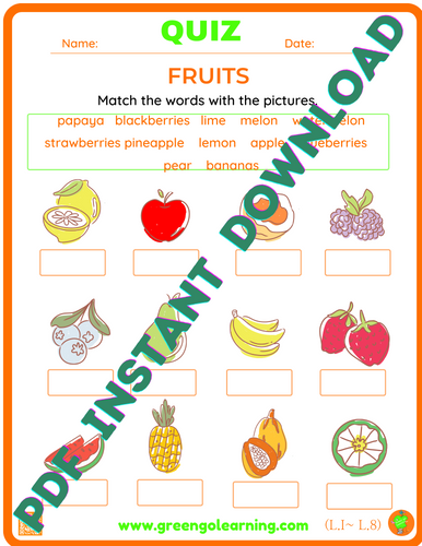 Level I / Lesson 8 - Fruits | Green Go Learning