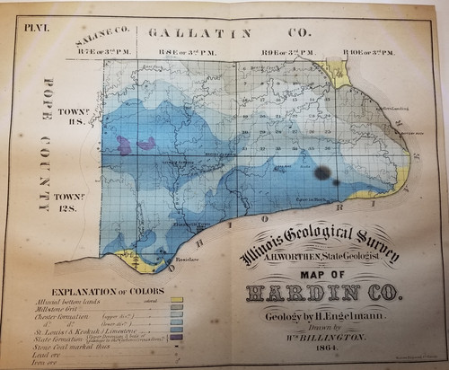 Map of Hardin Co., Illinois | Antique Maps & Chart