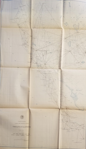 Triangulation in California, 1893 | Antique Maps & Chart