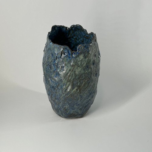 Textured Blue Vase | MC Handmade Ceramics