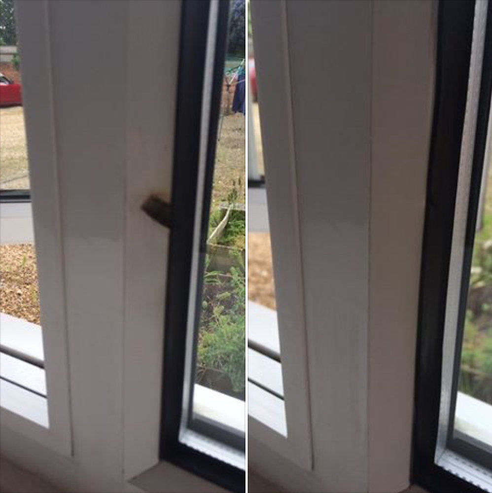 Damaged uPVC window repair