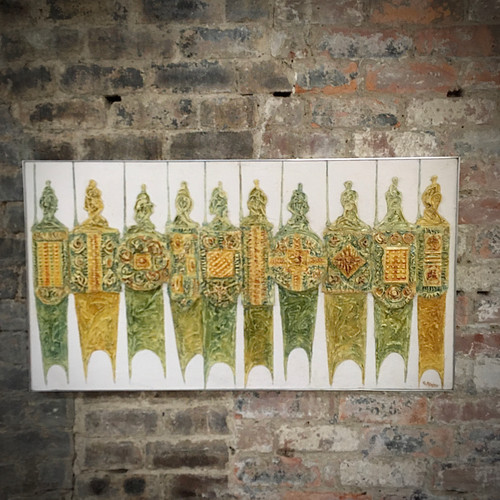 George Craig Spence (b.1931). Large, mixed media wall art panel.1960s ...