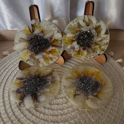 Bloom Resin Coasters | Crystal Clear Krafts