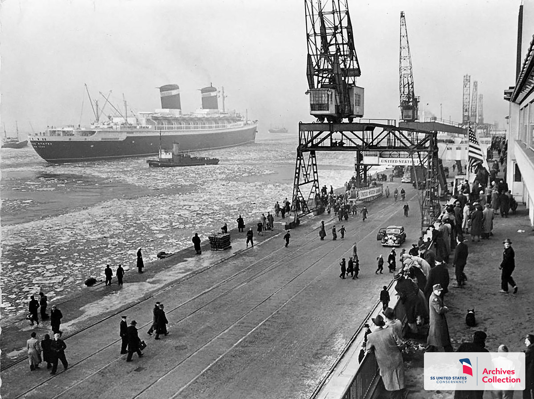 The SS United States' First Arrival in Bremerhaven, Germany