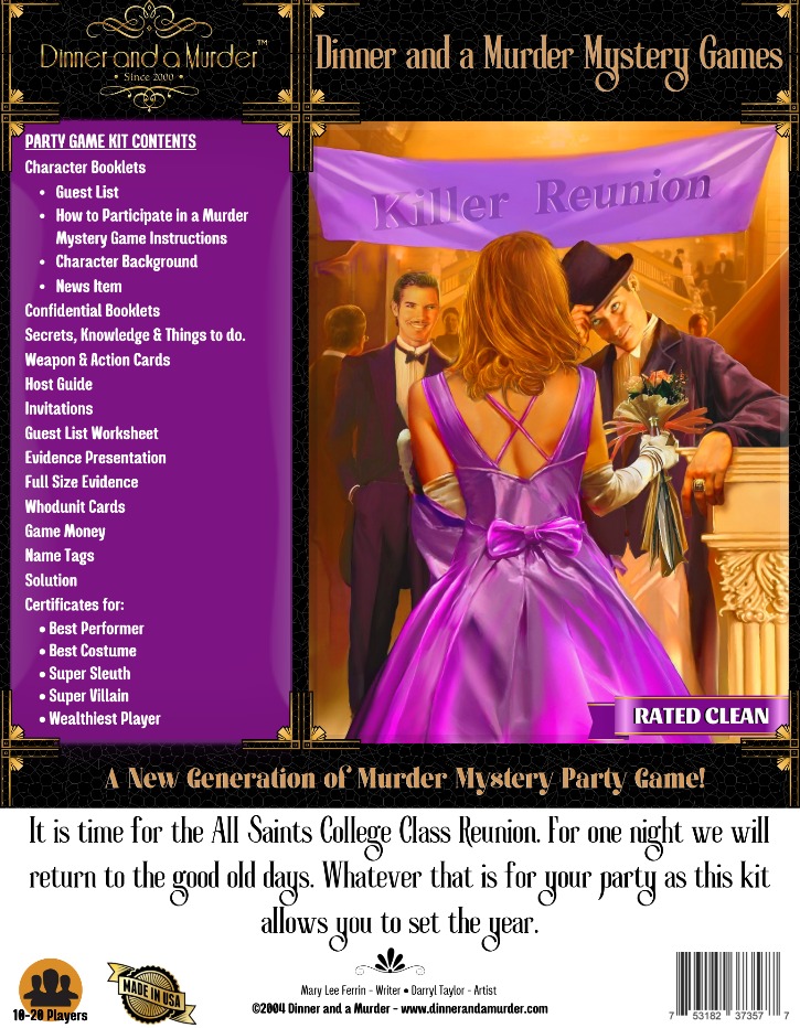 A Killer Reunion Box Murder Mystery Party Game | Dinner and a Murder