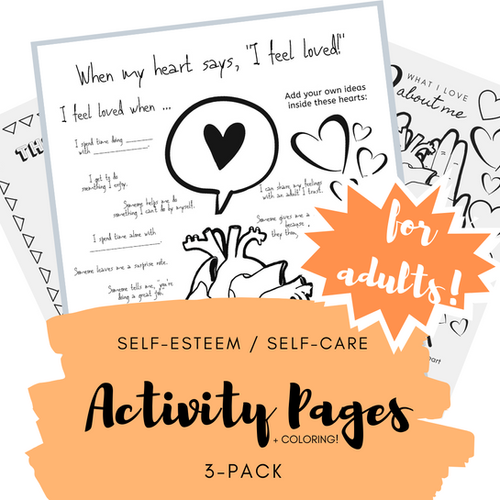 Printable Adult Self-Care Activity Pages | Danica The Artist