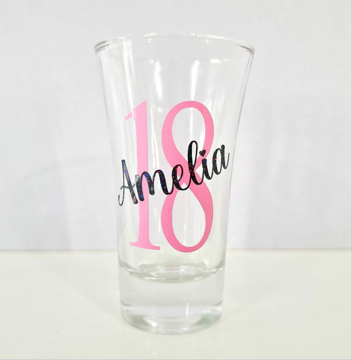 Personalised Birthday Shot Glass Gift Present For Her/Him 18th 21st ...