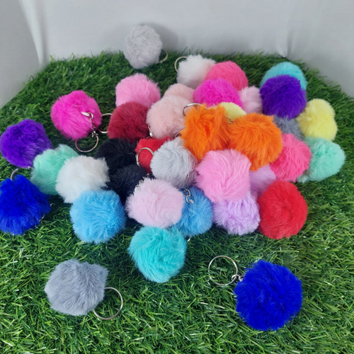 Mini Pom Pom Key chains | Picmecreations