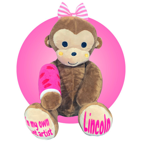 Broken Arm Gift for Kids - Stuffed Animal Monkey with Cast | Kikilishop.com