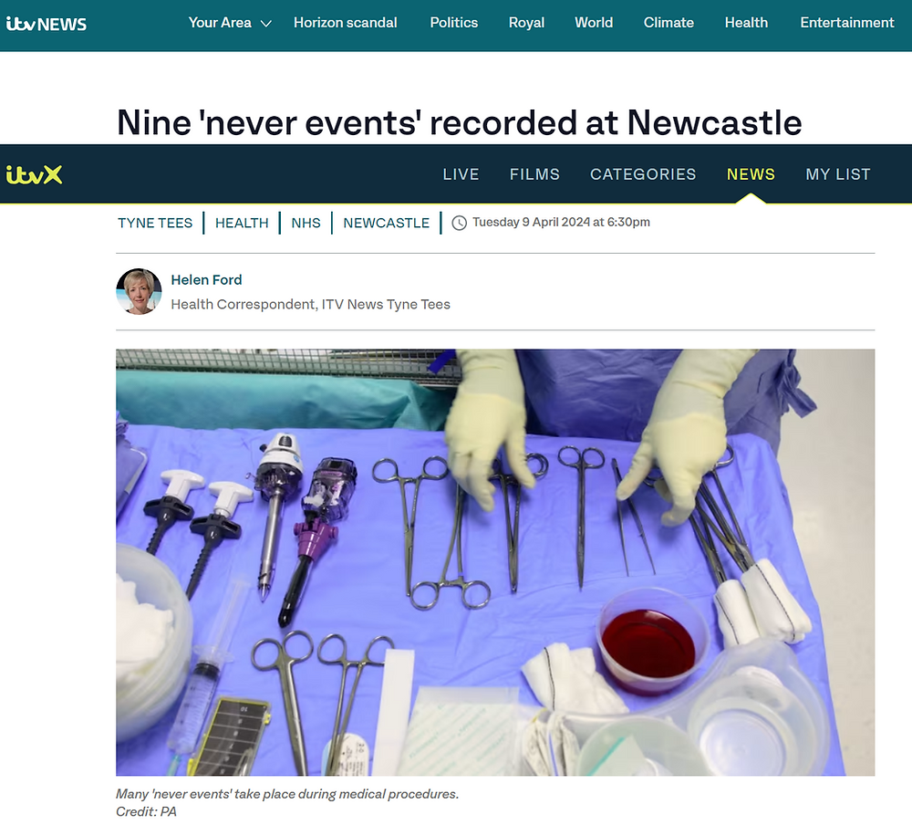 9 'Never Events' in 12 months-An NHS report has revealed that Newcastle ...