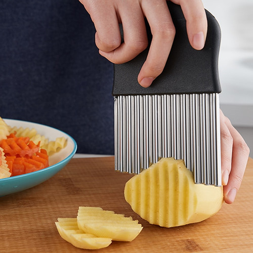 Potato Wavy Cutter Stainless Steel Potato Slicer French Fry Cutter ...