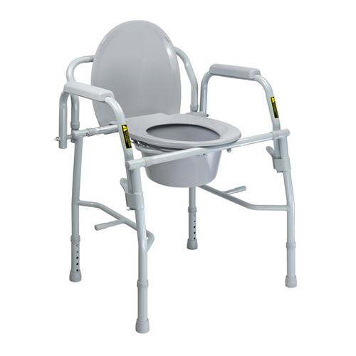 Drop-Arm Commode Steel Deluxe | Independent Living