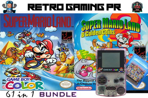 GameBoy Color Atomic Purple Renewed Mario Land 61 in 1 Games Bundle ...