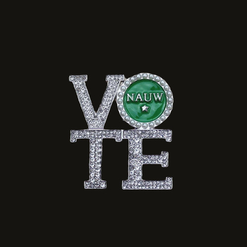 NAUW "Rock The VOTE" Pin | Verde