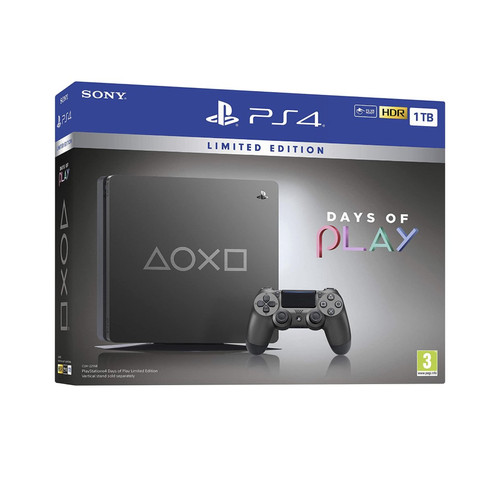 Days of Play Limited Edition Steel Black 1TB PS4 (PS4) | Kimbo Online Store