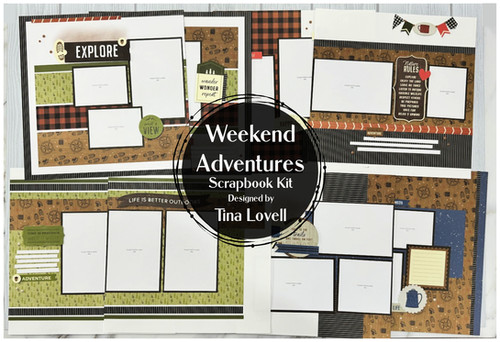 Weekend Adventures Scrapbook Kit – Pre-Cut Outdoor, Hiking, and Camping ...