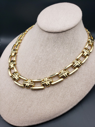 Vintage Gold Link Choker Necklace | Oohlala Collectibles