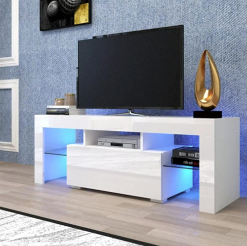 Entertainment Unit in White High Gloss | Half Price Imports