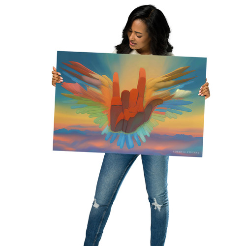 Wings of Love: ASL's 'ILY' Hand Sign and the Splendor of a Sunset Sky ...