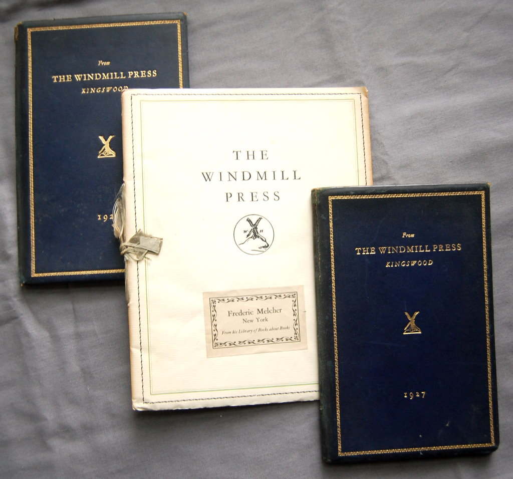 2 copies of 12 press proofs from opening of The Windmill Press ...