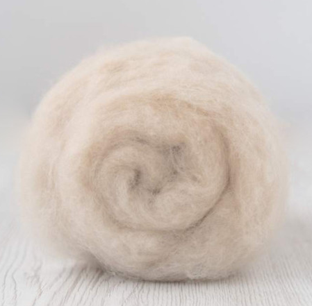 Carded Extra Fine Merino Wool - Sand | MI Craft House
