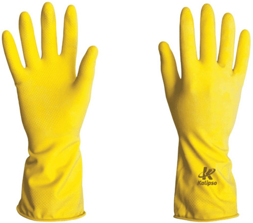 LUVA LÁTEX AMARELA PALMA ANTIDERRAPANTE | Balaska Equipamentos