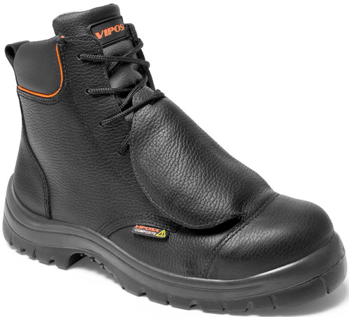 BOTINA DE SEGURANCA VIPOSA COM CADARCO COR PRETA, BICO COMPOSITE MET ...