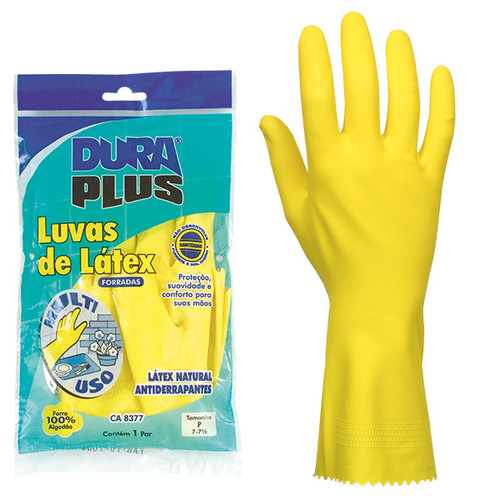 LUVA LATEX AM FLOCADA ANTIDERRAPANTE | Balaska Equipamentos
