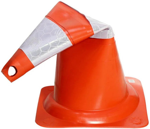 CONE FLEXÍVEL ATC 360 - 75 CM LARANJA COM REFLETIVO BRANCO ABNT NBR ...