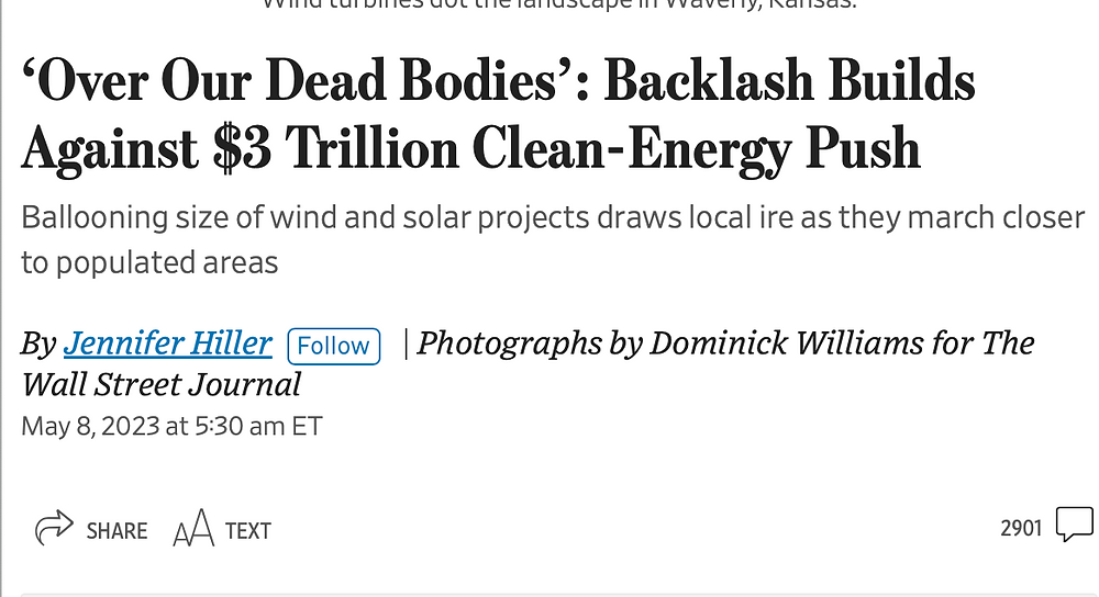 ‘Over Our Dead Bodies’: Backlash Builds Against $3 Trillion Clean-Energy Push