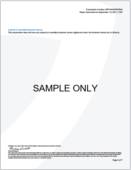 The Basics: Understanding the Ontario Corporate Profile Report